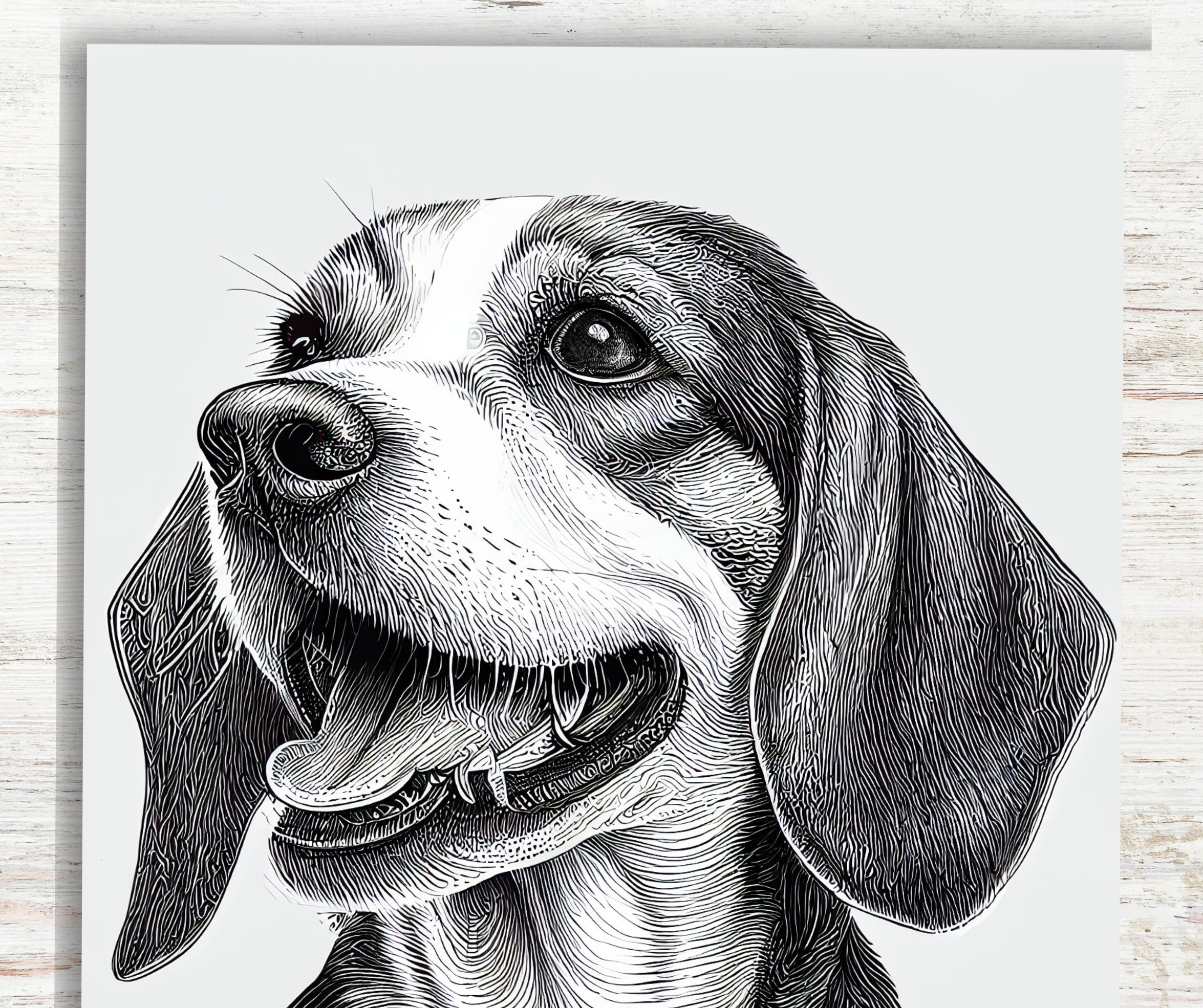 10 Cute Beagle Dogs Coloring Pages | A4 Printable PDF | Dog Coloring ...