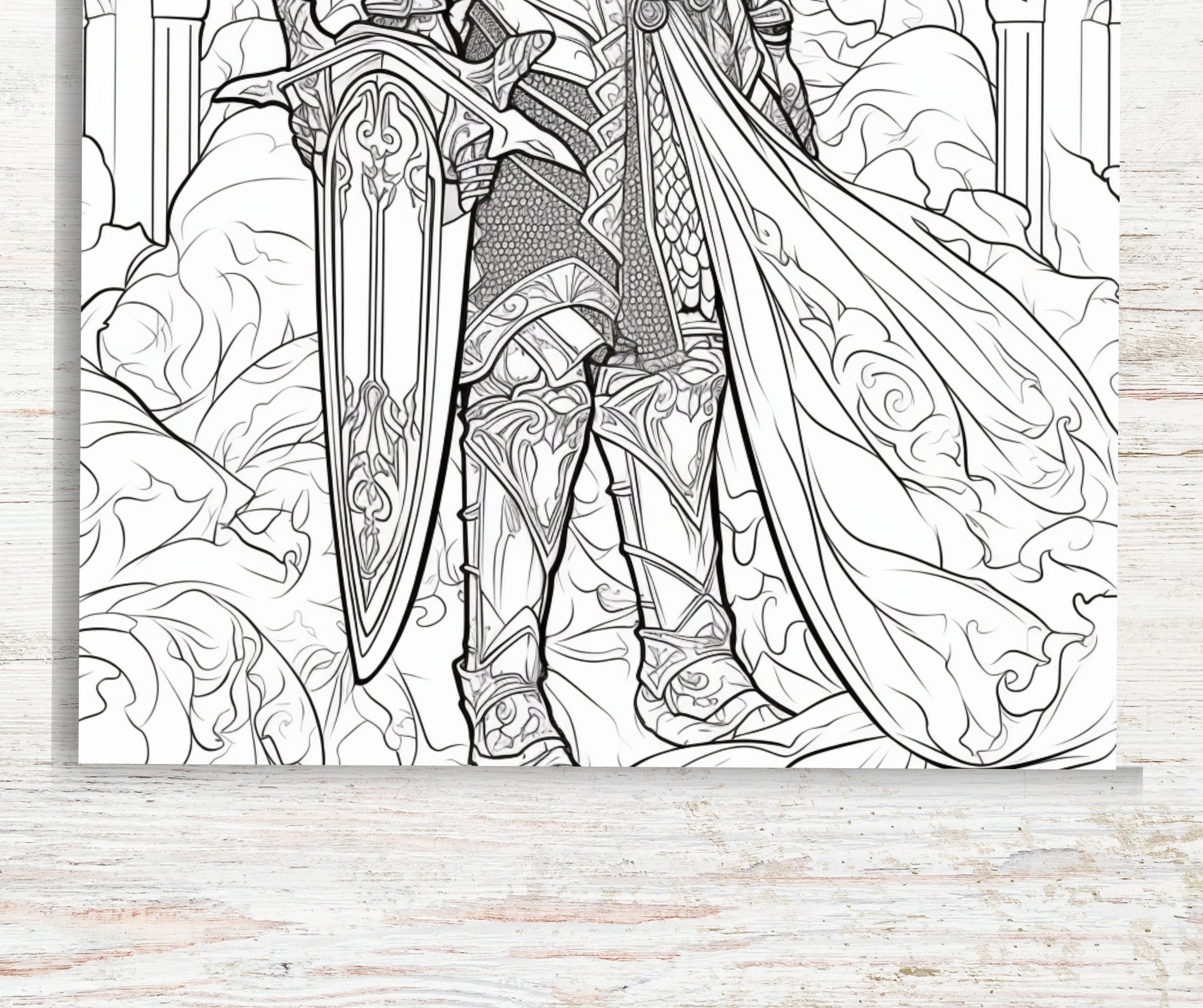 30 Fantasy Knights Coloring Pages Printable Coloring Sheets for Kids ...