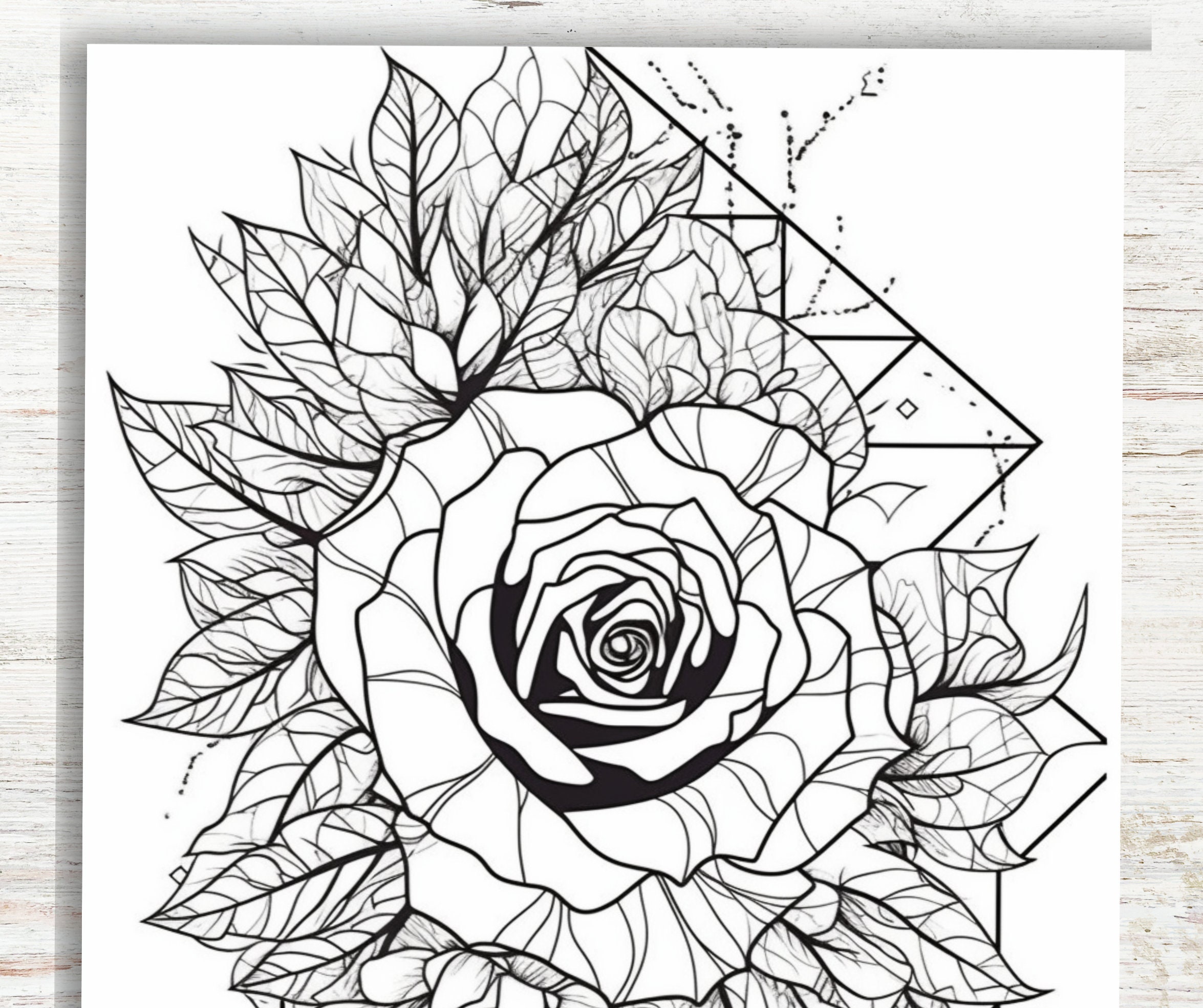 30 Flower Tattoo Coloring Pages | Printable Coloring Sheets for Kids ...