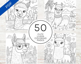 Printable Cute Animal Coloring Pages Easy Fun Coloring Book - Etsy Canada