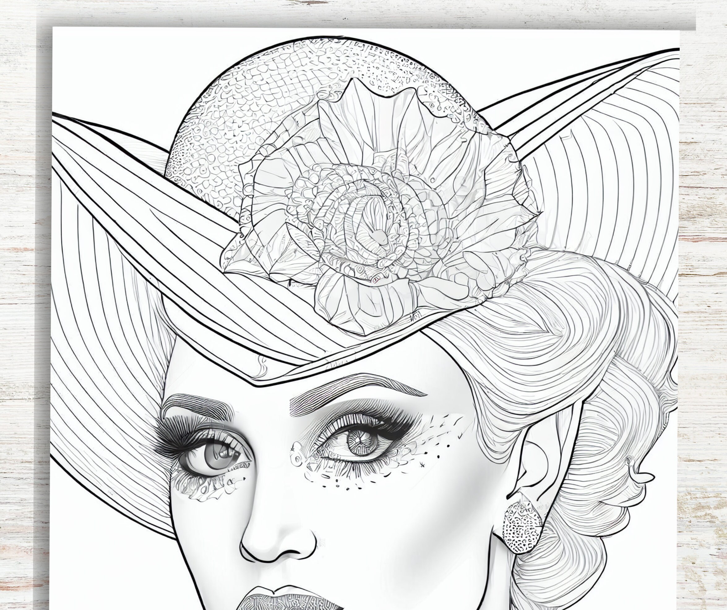 10 Beautiful Drag Queen Coloring Pages | Printable PDF 10 Pages A4 ...