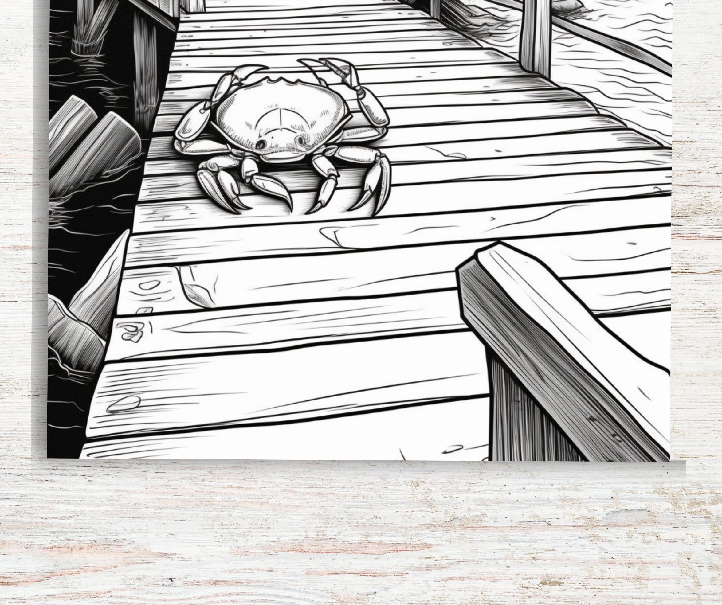 KDP Interior 50 Crab Coloring Pages 8.5 X 11 Printable PDF Sea ...