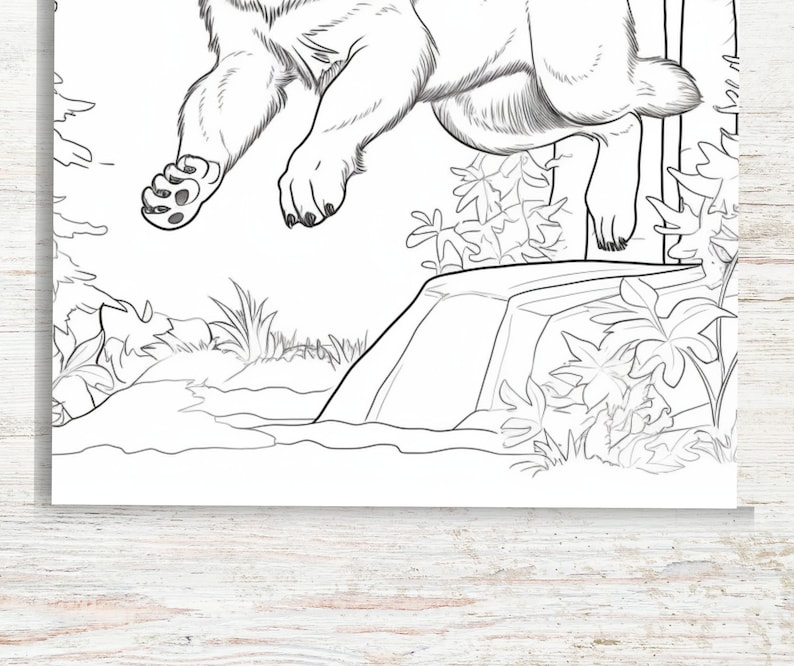 10 Baby Wolf Cubs Coloring Pages | Printable PDF 10 Pages A4 | Cute ...