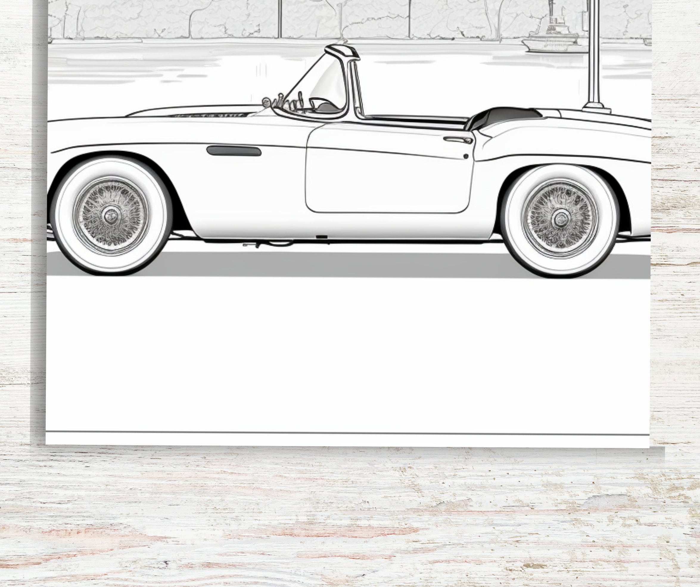 KDP Interior 50 Vintage Car Coloring Pages | 8.5" X 11" Printable PDF ...
