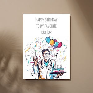 Happy Birthday Card for Doctor - Printable Favorite Doctor Greeting ...