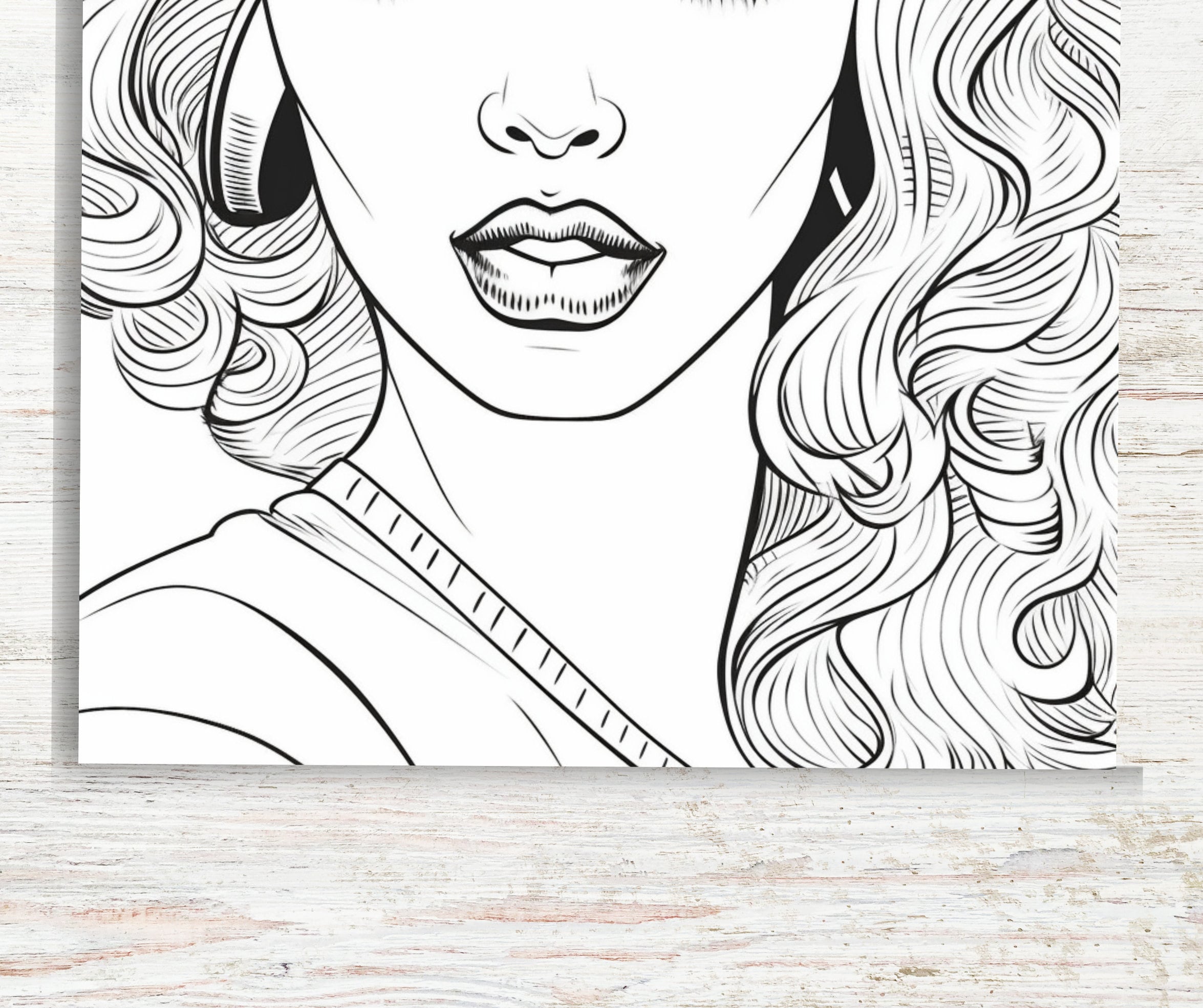 10 Pop Art Women Coloring Pages | Printable PDF A4 | Adult and Teens ...