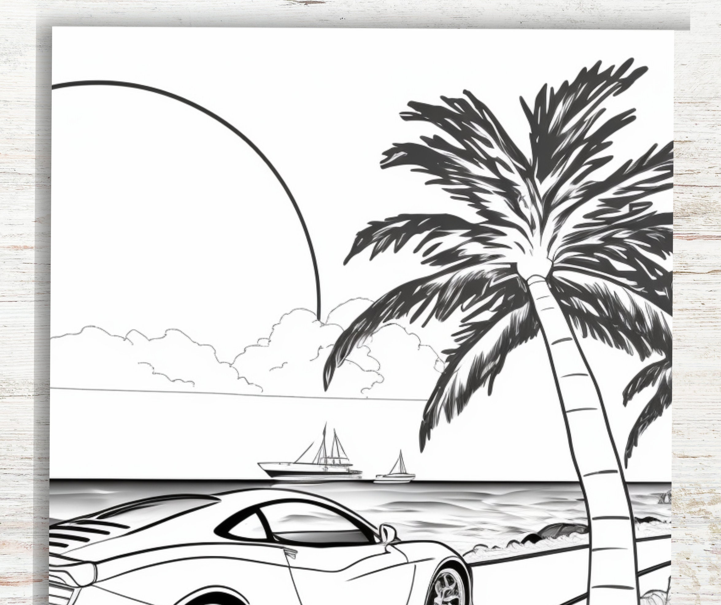 KDP Interior 50 Car Coloring Pages | 8.5" X 11" Printable PDF | Kids ...