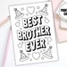 Best Uncle Ever Printable Coloring Card | Digital Download | Fun ...