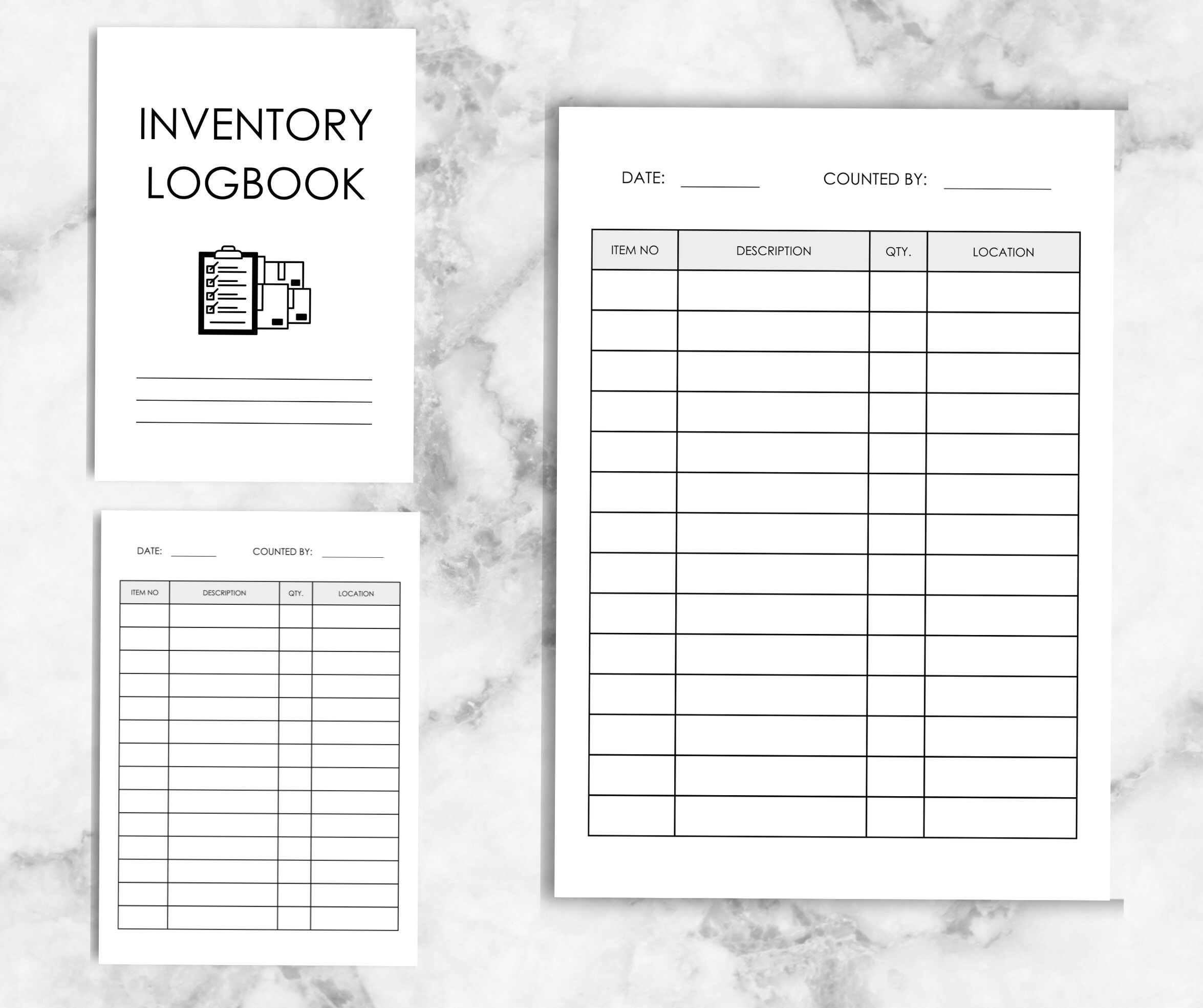 Inventory Logbook KDP Interior 8.5x11 Ready to Upload Commercial Use ...