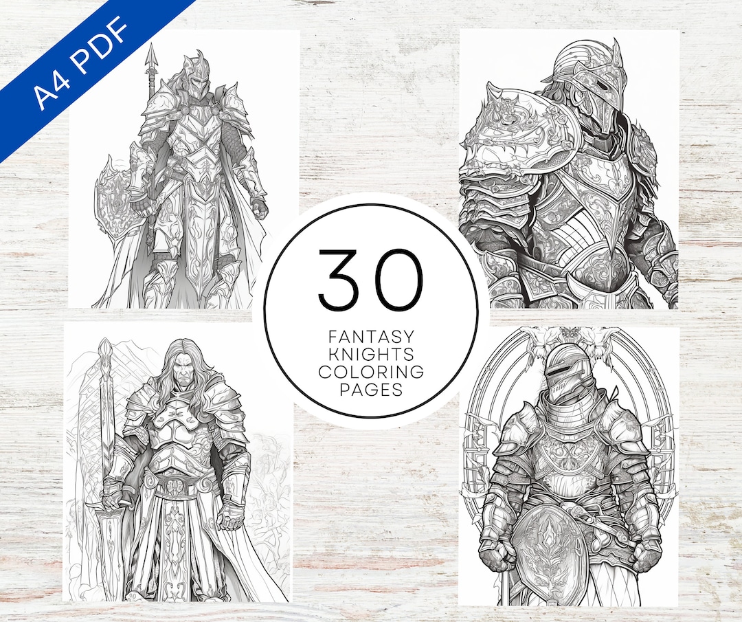30 Fantasy Knights Coloring Pages | Printable Coloring Sheets for Kids ...