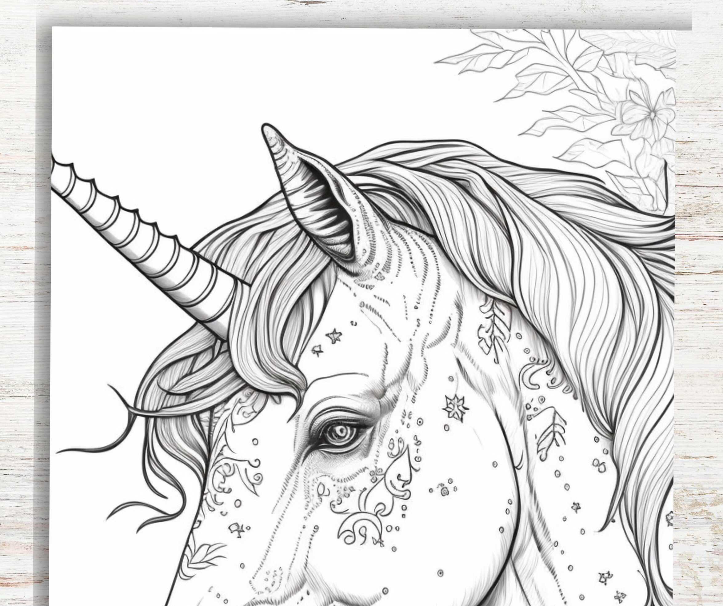 KDP Interior 50 Unicorn Coloring Pages for Teens & Adults - Etsy