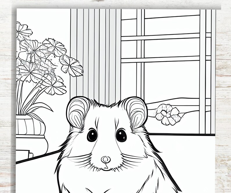 10 Cute Hamster Coloring Pages | Animal Coloring Pages for Kids, Teens ...