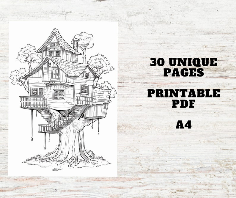 30 Treehouse Coloring Pages Printable Pdf A4 Adult Coloring Pages For