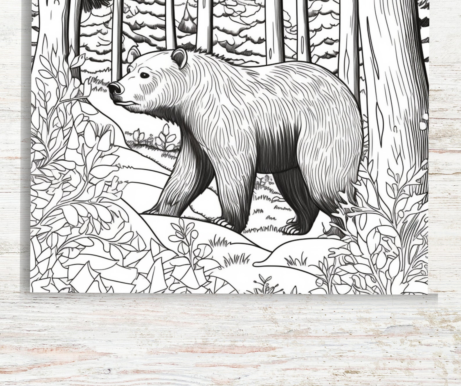 10 Grizzly Bear Coloring Pages | Printable PDF A4 | Adult and Teens Coloring Pages for Stress ...