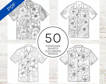 Hawaiian Shirt Coloring Pages Printable