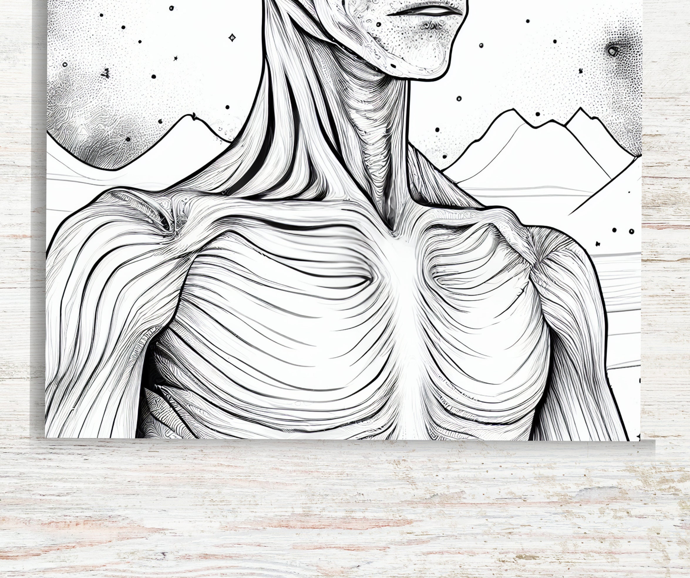 10 Realistic Alien Coloring Pages for Adults | A4 Printable PDF ...