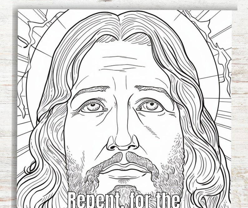 10 Jesus Christ Portraits With Quotes Coloring Pages | Printable PDF 10 ...