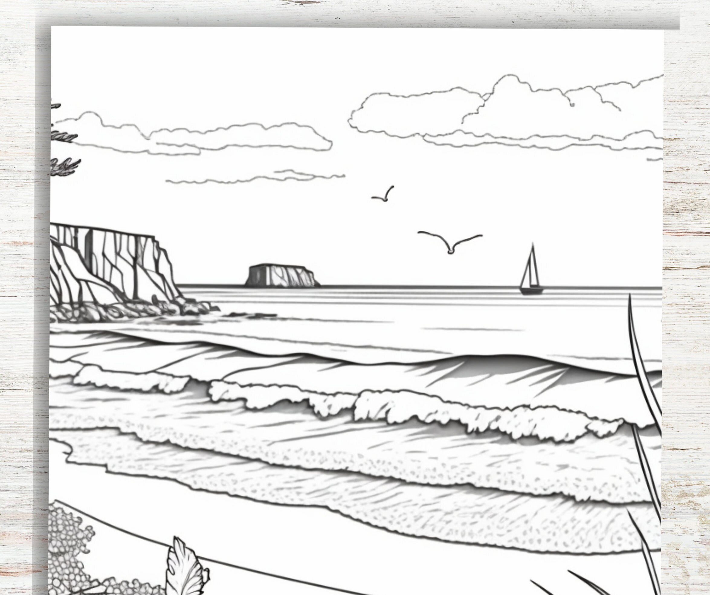 KDP Interior 50 Landscape Coloring Pages | 8.5" X 11" Printable PDF ...