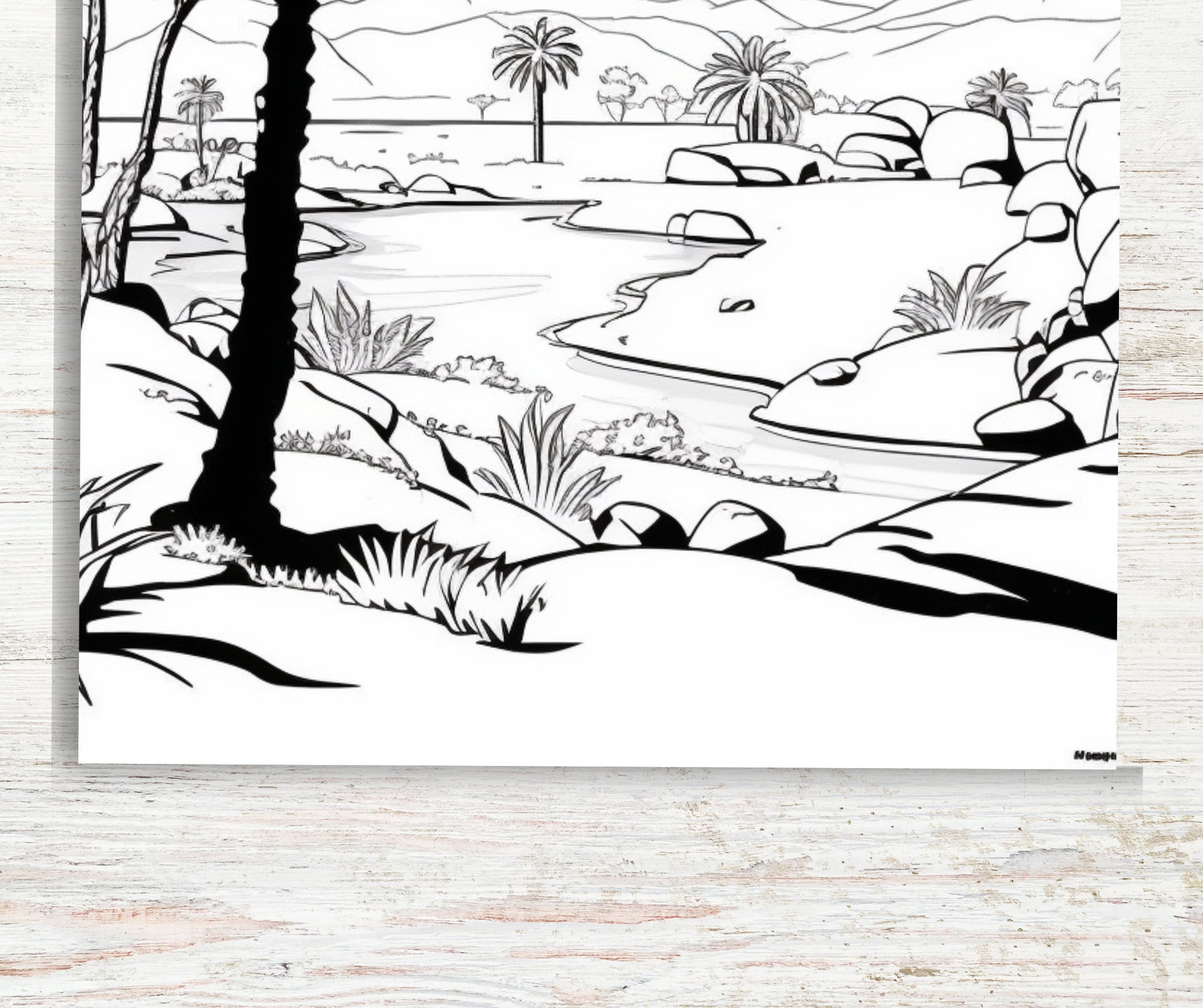 KDP Interior 50 Landscape Coloring Pages | 8.5" X 11" Printable PDF ...