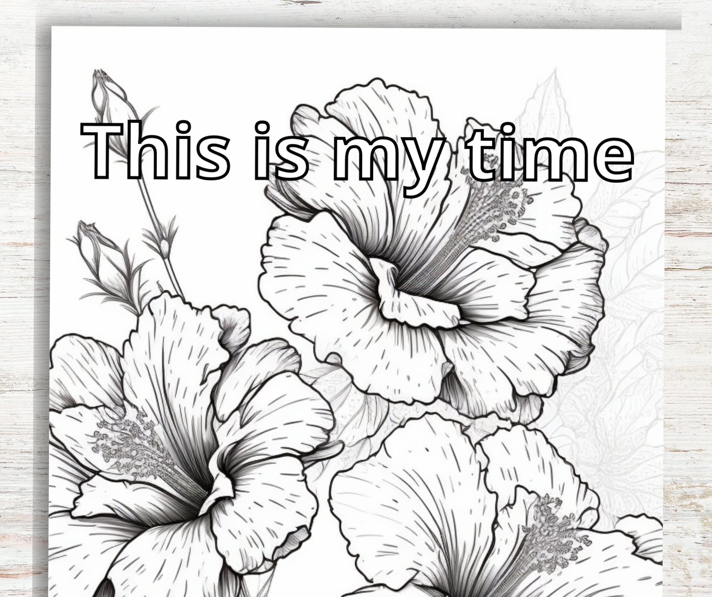 20 Flower Coloring Pages With Positive Affirmations Printable PDF 20 ...