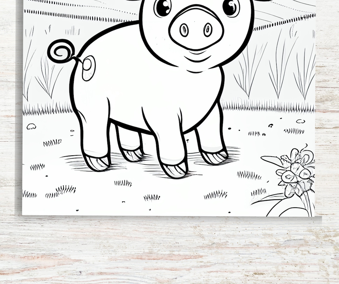 10 Cute Pig Coloring Pages | Animal Coloring Sheets for Kids & Adults ...