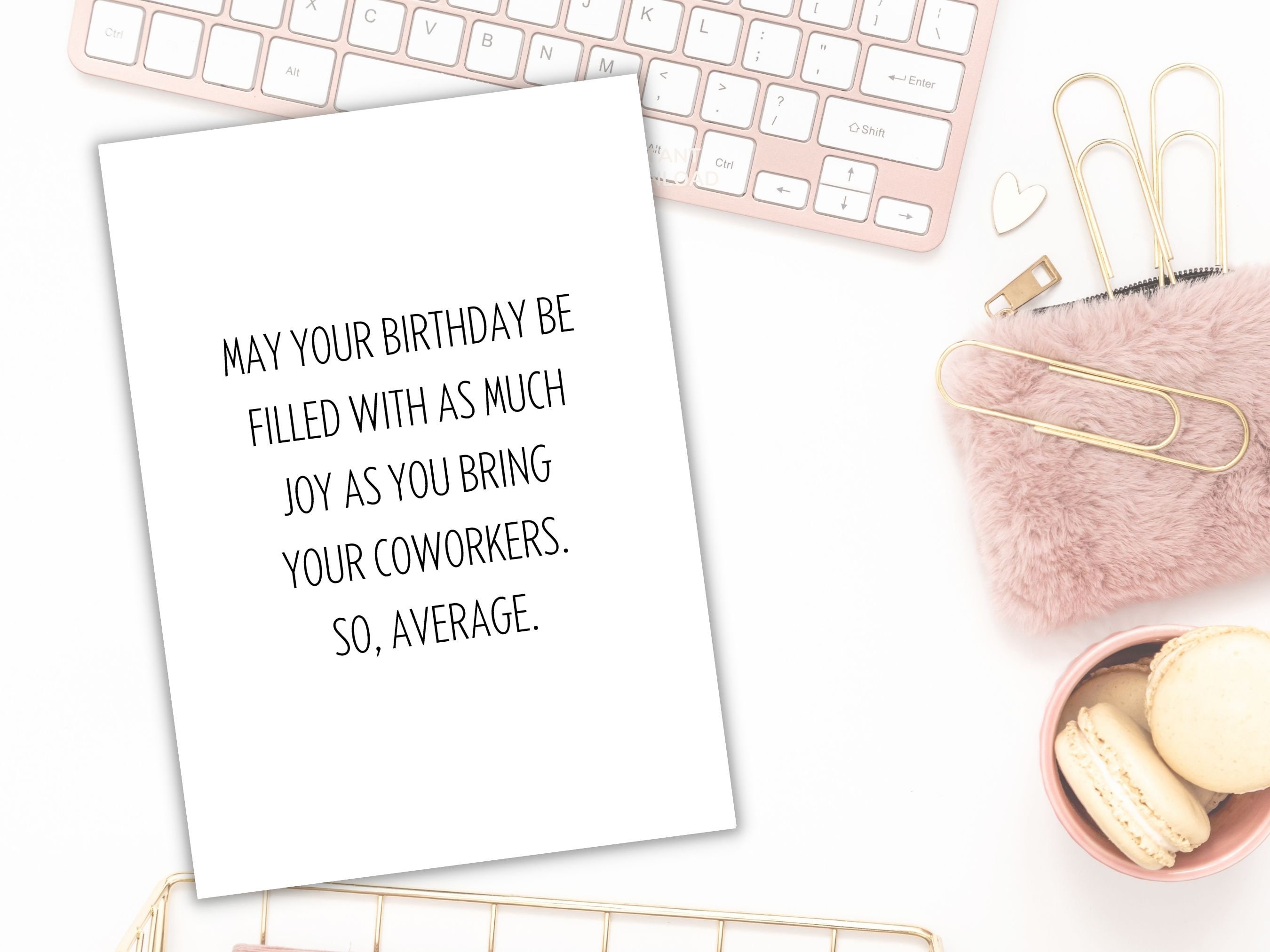 Funny Coworker Birthday Card, Humorous Office Celebration Digital ...