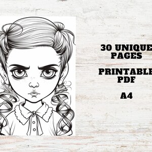 30 Evil Horror Girls Coloring Pages | Printable PDF 30 Pages A4 ...