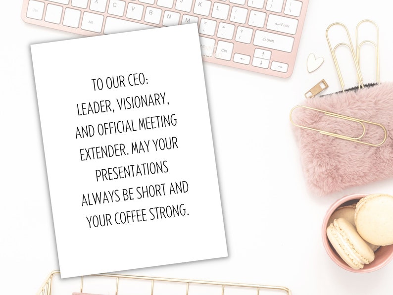 Humorous CEO Appreciation Digital Card Printable Corporate Boss ...