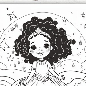 10 Black Princess Coloring Pages | Printable PDF A4 | Inclusive Cute ...