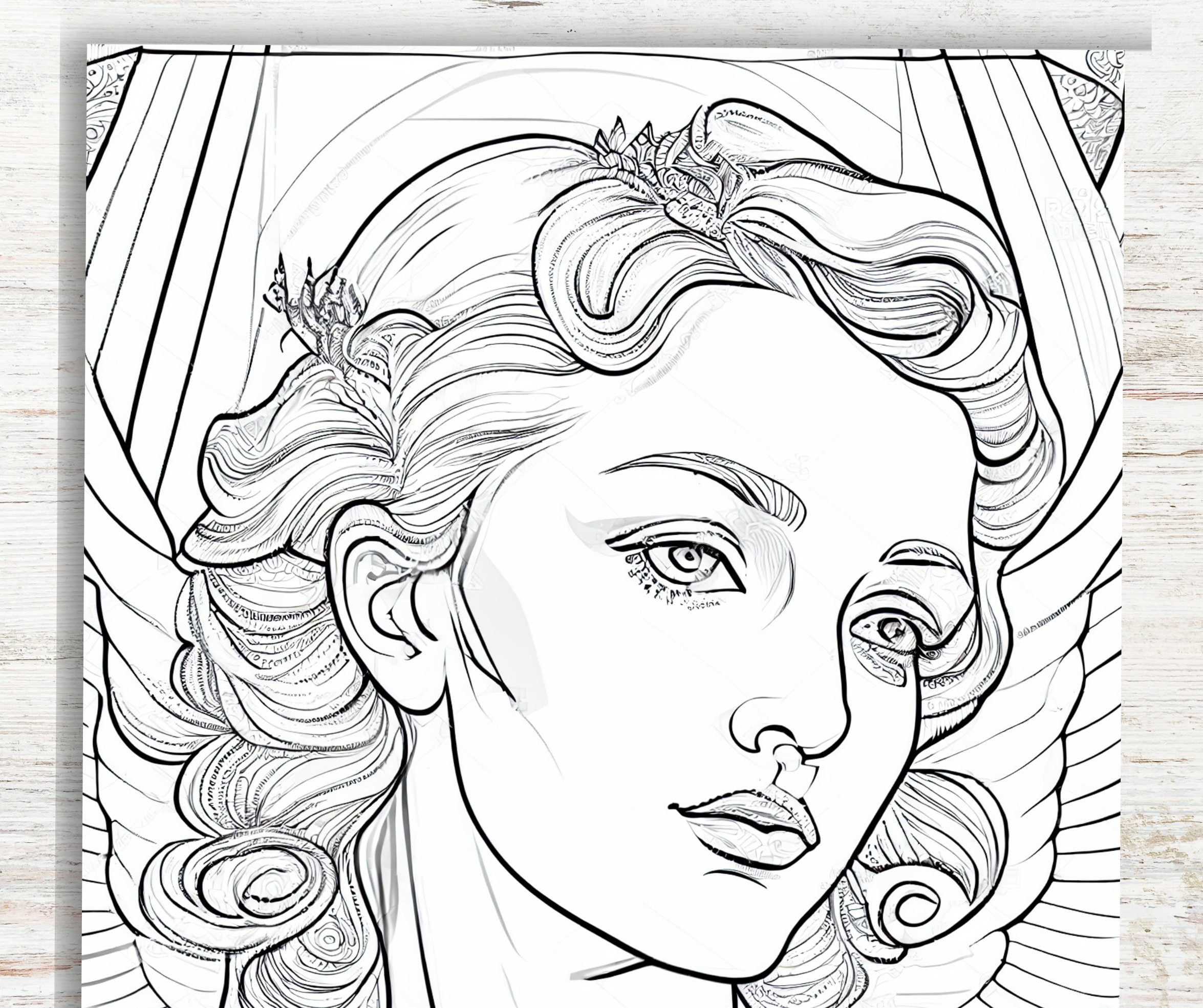 10 Angel Coloring Pages for Adults | Printable PDF 10 Pages A4 ...