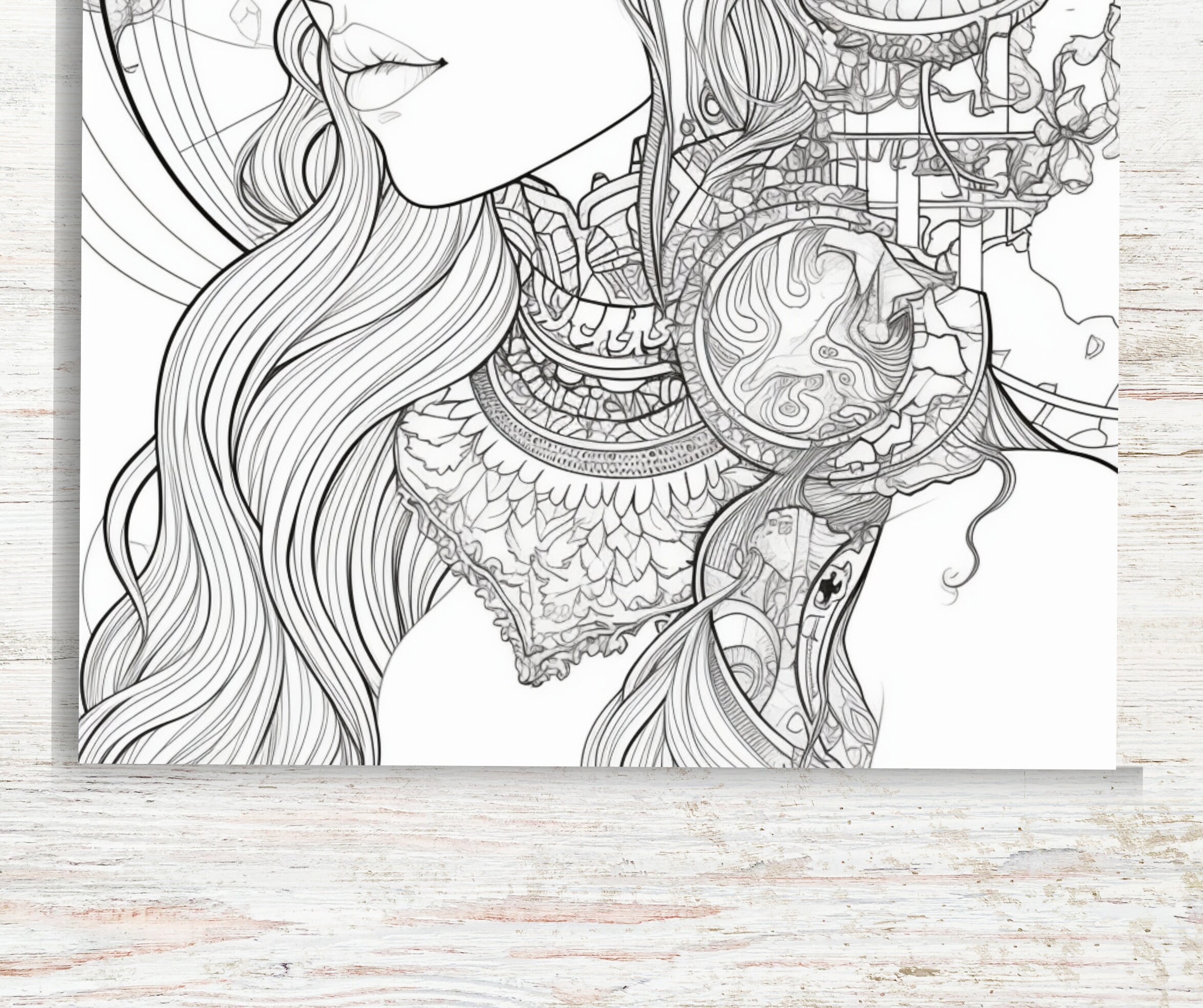 10 Cosmic Princesses Coloring Pages | Printable PDF 10 Pages A4 ...
