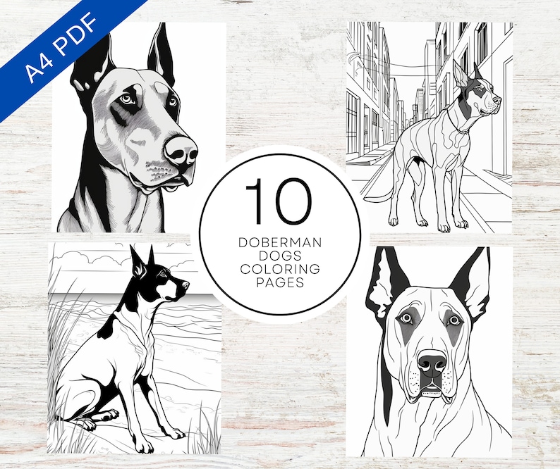 10 Doberman Dogs Coloring Pages | Printable Dog Coloring Sheets for ...
