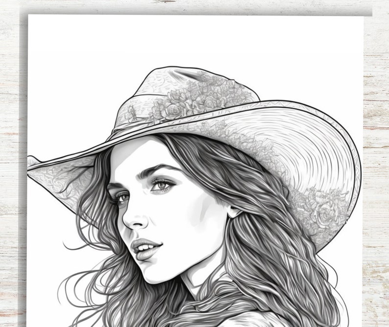 Beauty Grayscale Realistic Coloring Pages 40 Pages 8.5 X 11 Ready to ...