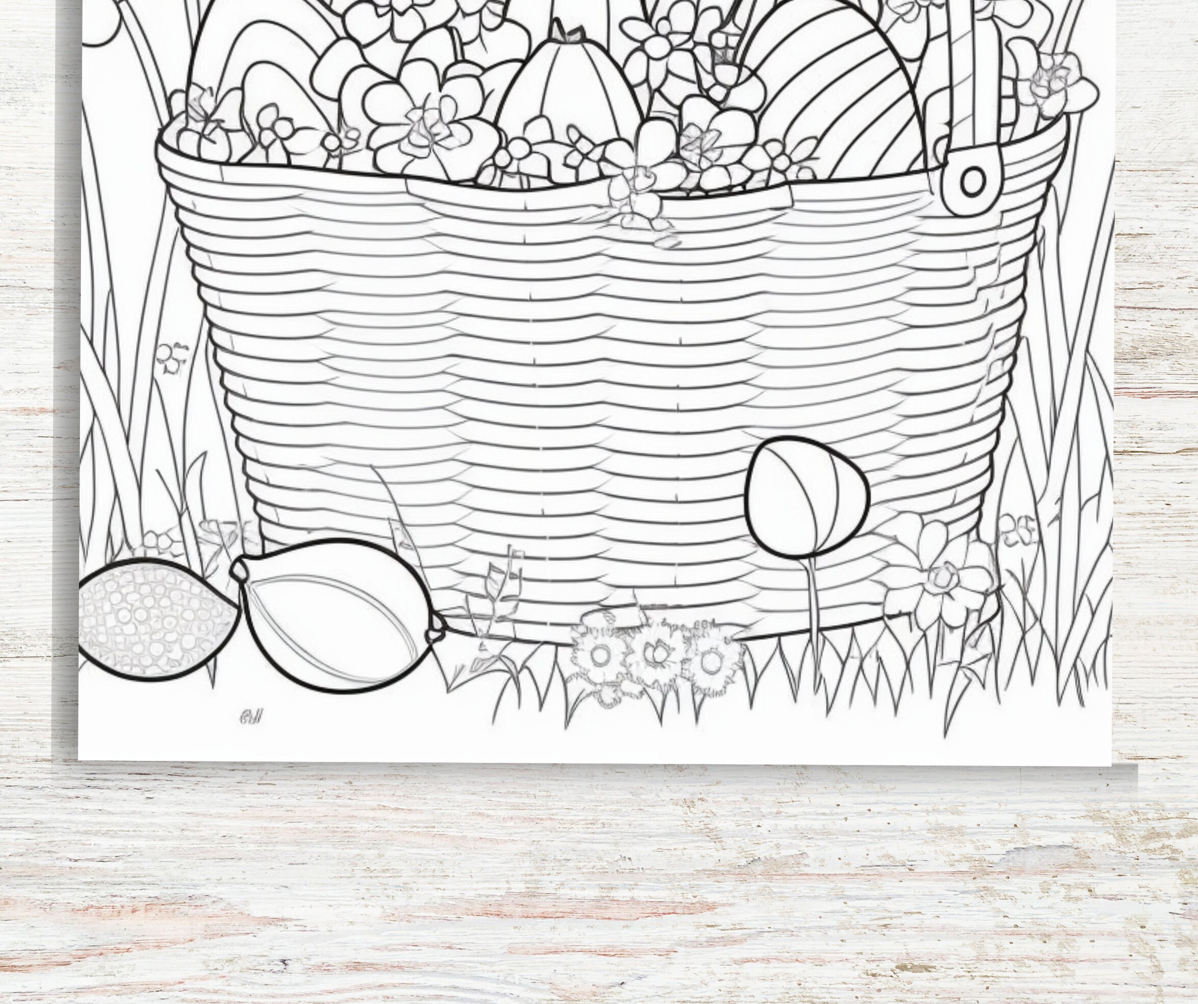 KDP Interior Easter Baskets Coloring Pages | 8.5" X 11" Printable PDF ...