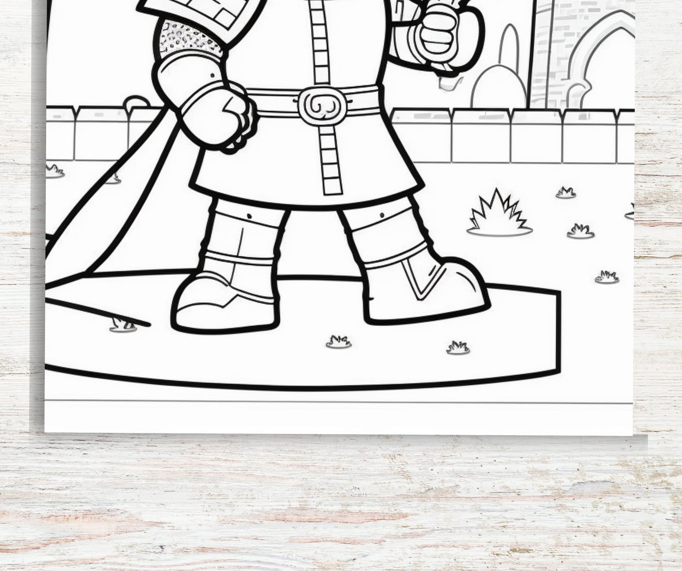 KDP Interior 50 Knight Coloring Pages for Kids | 8.5" X 11" Printable ...