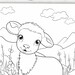 10 Lamb Coloring Pages | Printable PDF A4 | Farm Animal Coloring Sheets ...