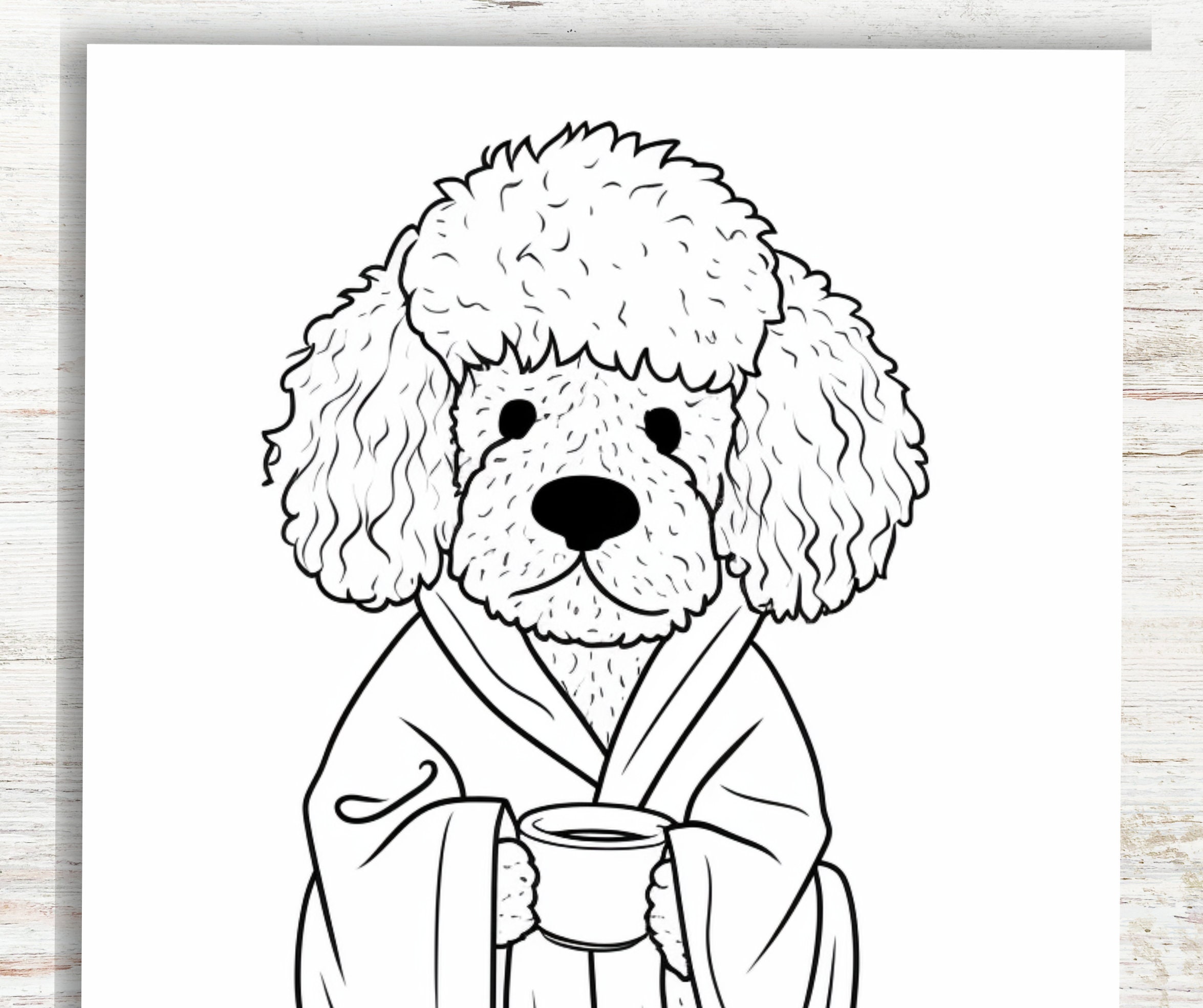 KDP Interior 50 Cute Animals Drinking Coffee Coloring Pages | 8.5" X 11 ...