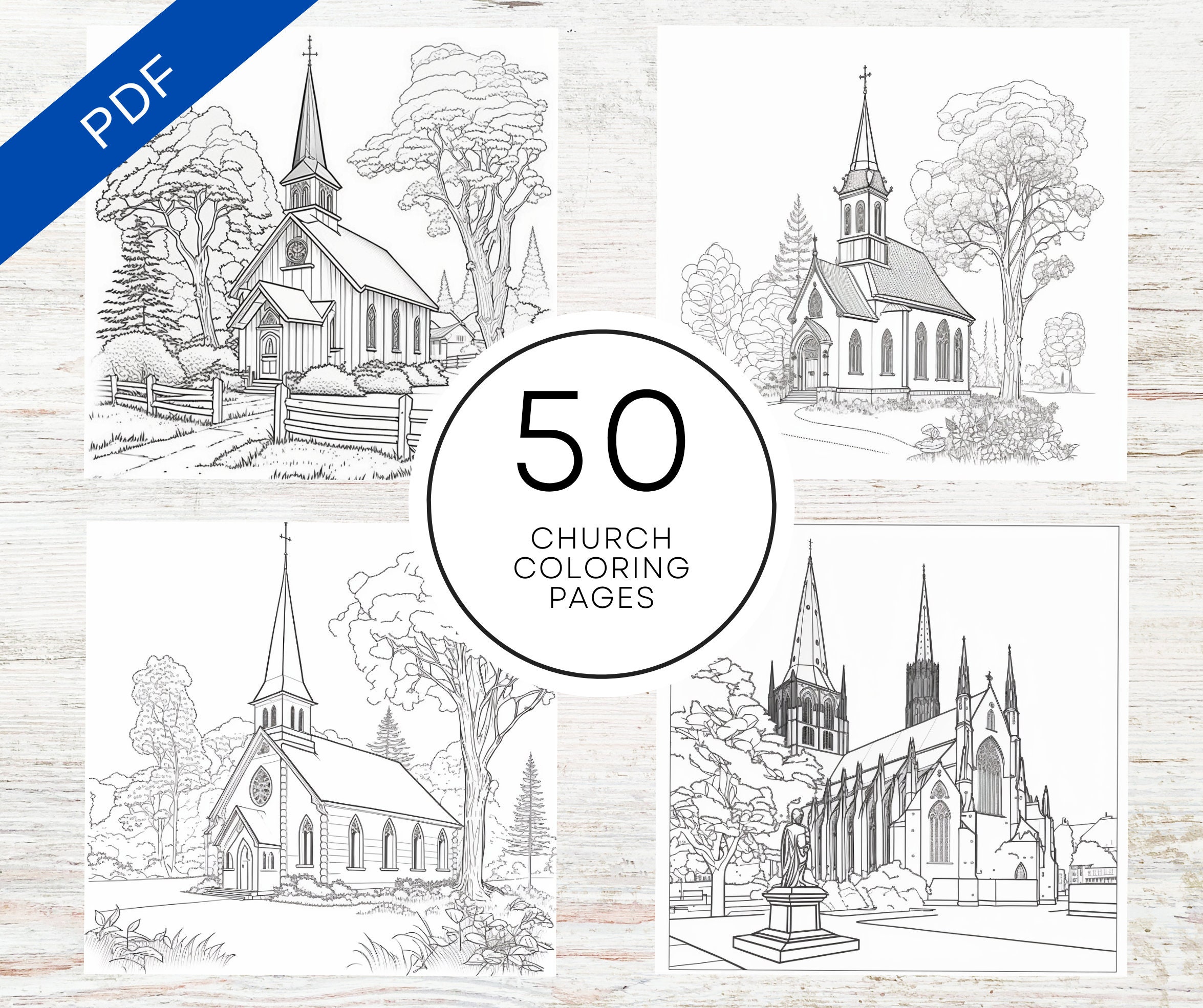 Coloring Pages Of Church
