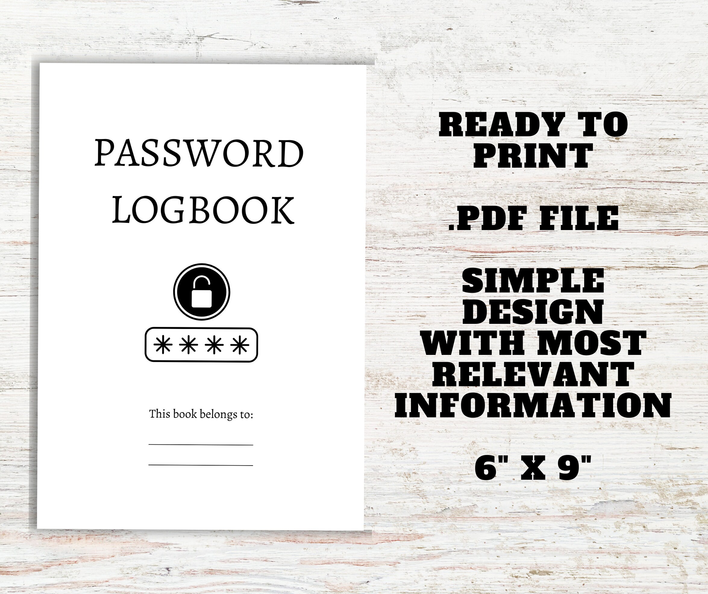 Password Logbook KDP Interior Template Commercial Use - Etsy