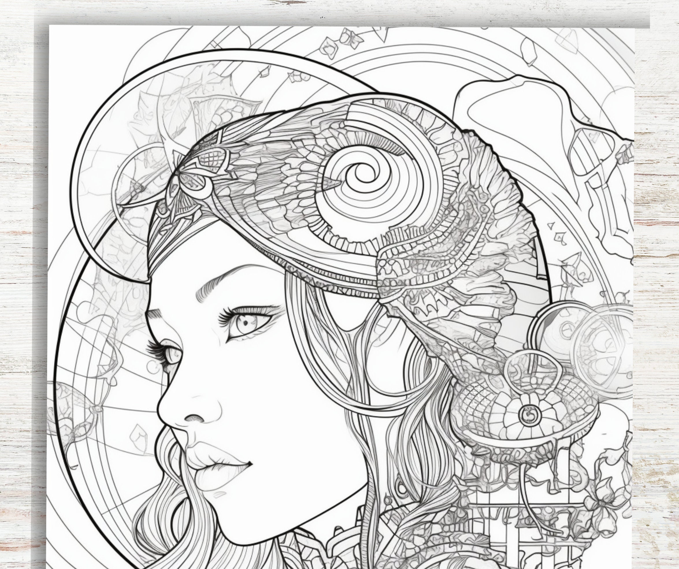 10 Cosmic Princesses Coloring Pages | Printable PDF 10 Pages A4 ...