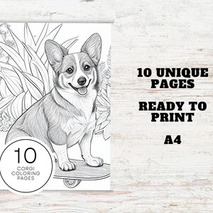 10 Cute Corgi Dogs Coloring Pages | Printable Dog Coloring Sheets for ...