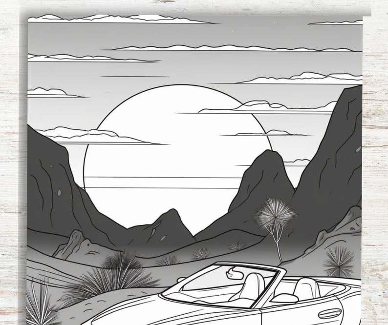 40 Cool Cars Coloring Pages | Printable PDF 40 Pages A4 | Unique ...