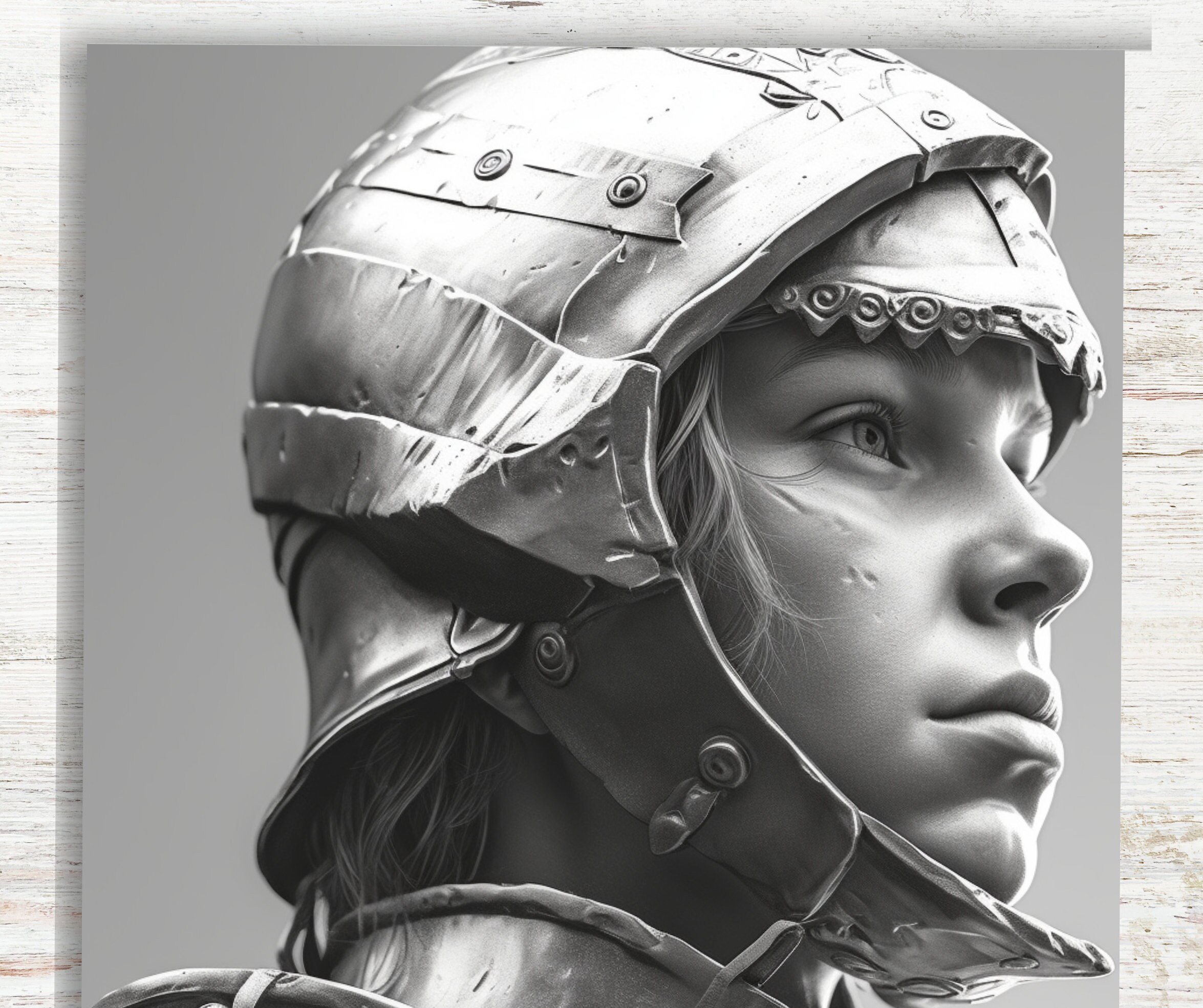 10 Grayscale Kid Knight Coloring Pages for Adults Digital Fantasy ...