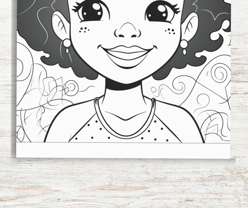 10 Black Princess Coloring Pages Printable PDF A4 Inclusive Cute ...