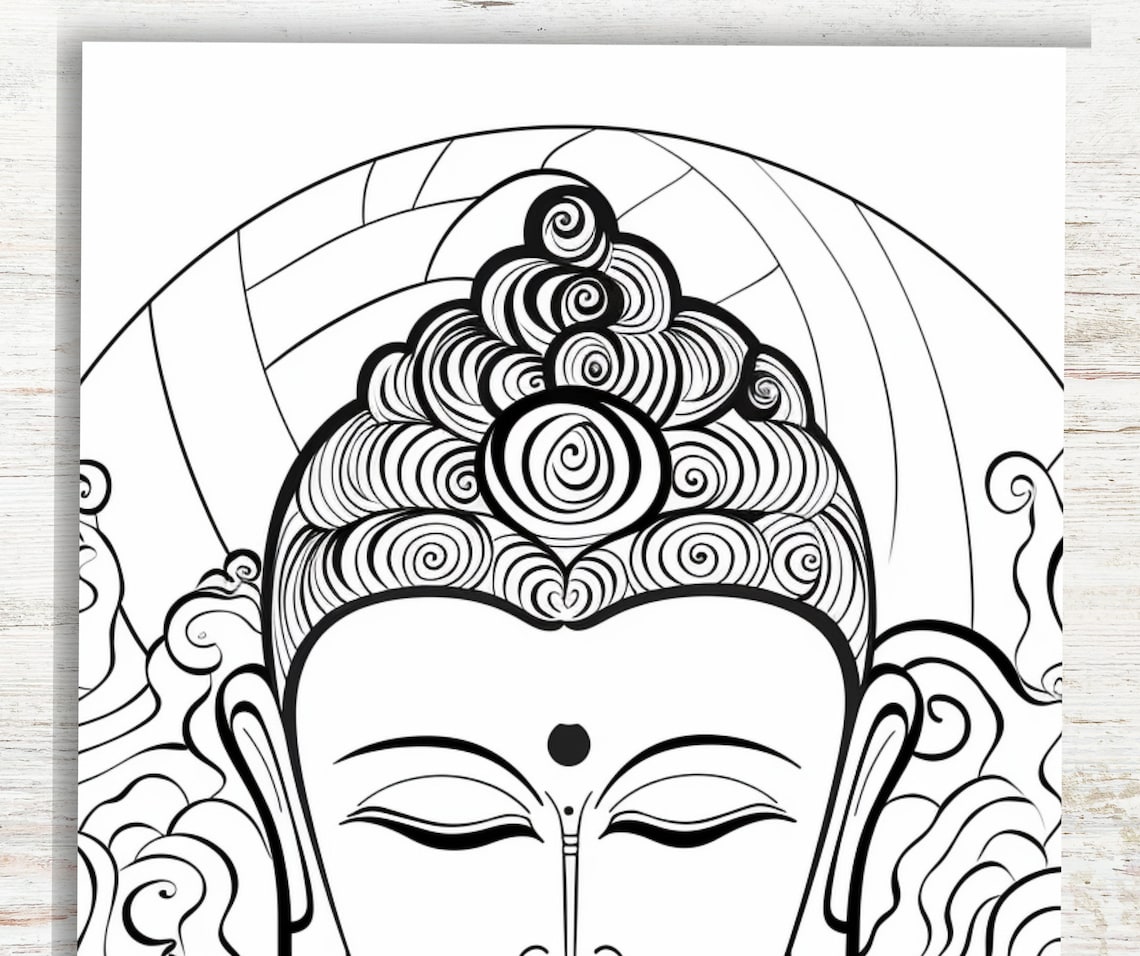 10 Buddha Coloring Pages Printable PDF A4 Buddhist Adult Coloring Pages ...