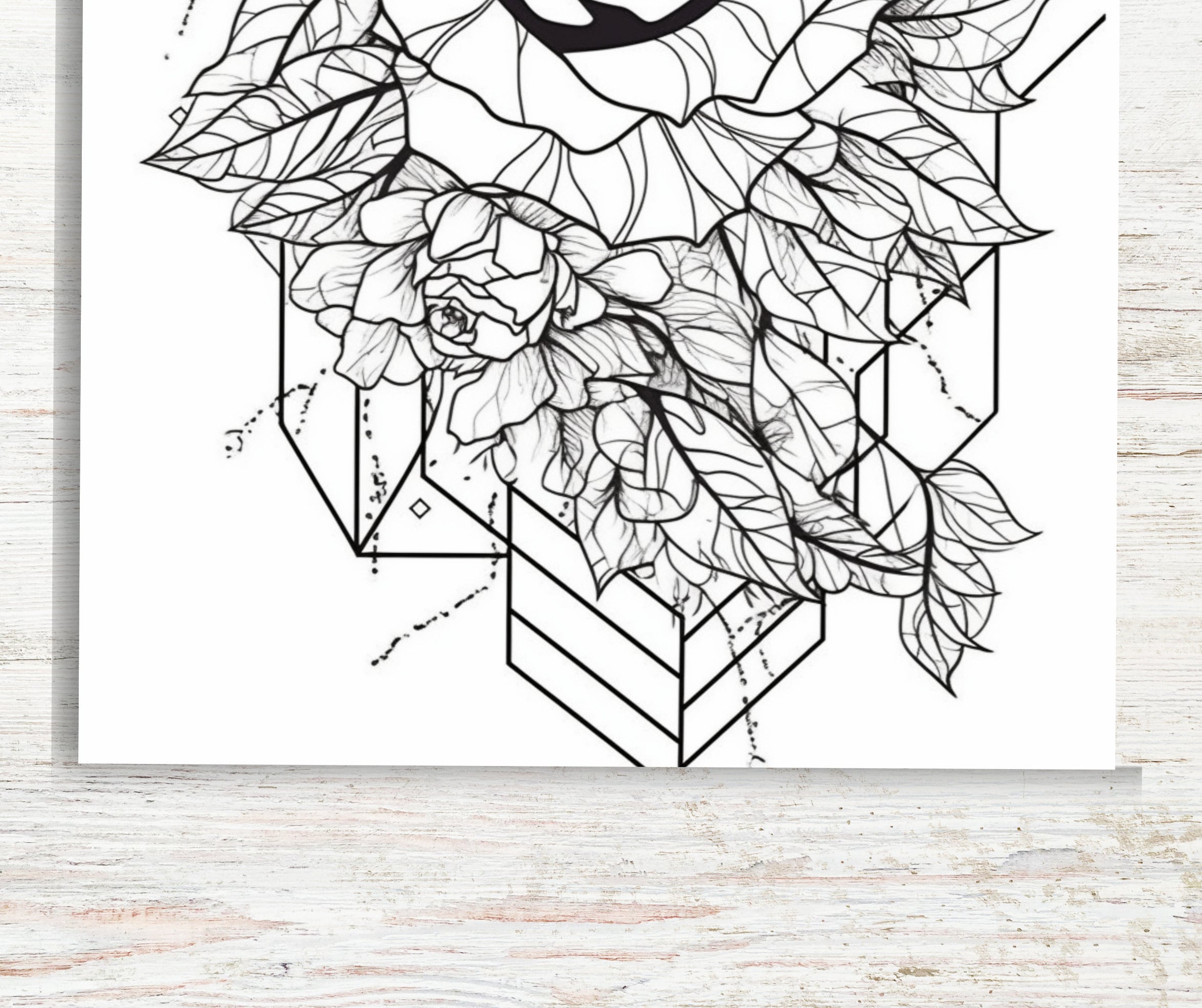 30 Flower Tattoo Coloring Pages Printable Coloring Sheets for Kids ...