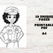 10 Black Girls at Work Coloring Pages | Printable PDF A4 | Inclusive ...