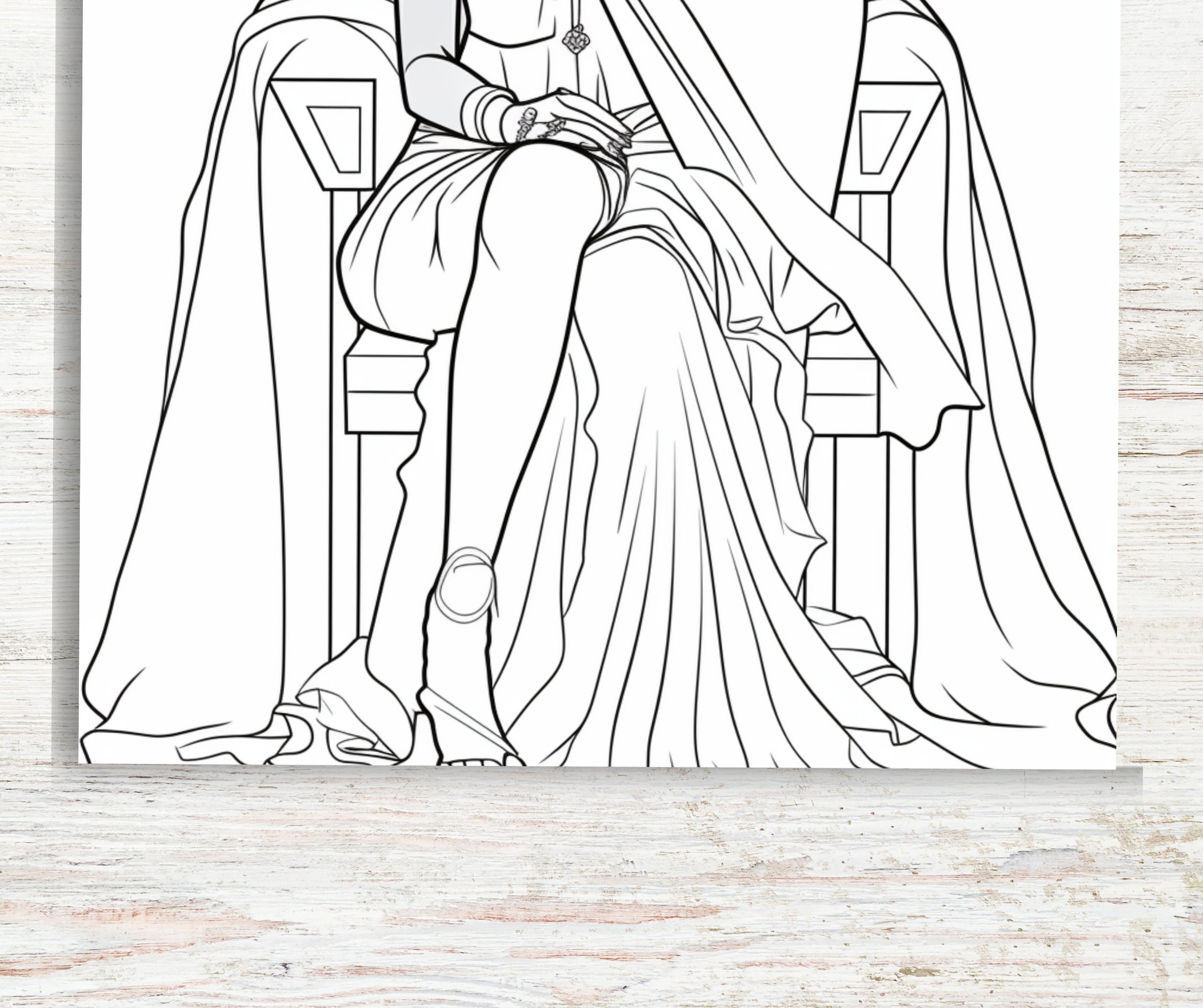 30 Black Queen Coloring Pages Printable PDF A4 Adult - Etsy