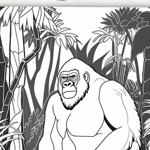 10 Gorilla Coloring Pages | Printable PDF A4 | Mighty Apes | Jungle ...