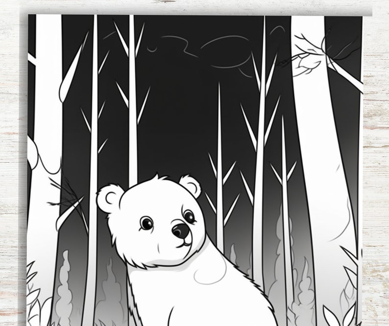 10 Baby Bear Cubs Coloring Pages | Printable PDF A4 | Adult and Teens ...